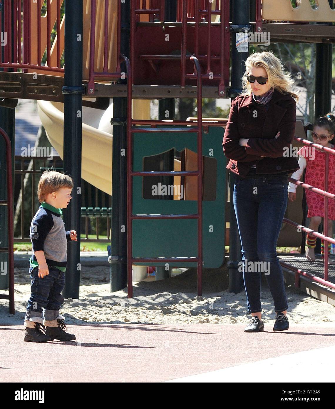 Ali Larter and son Theodore Hayes MacArthur seen at Coldwater Park in ...