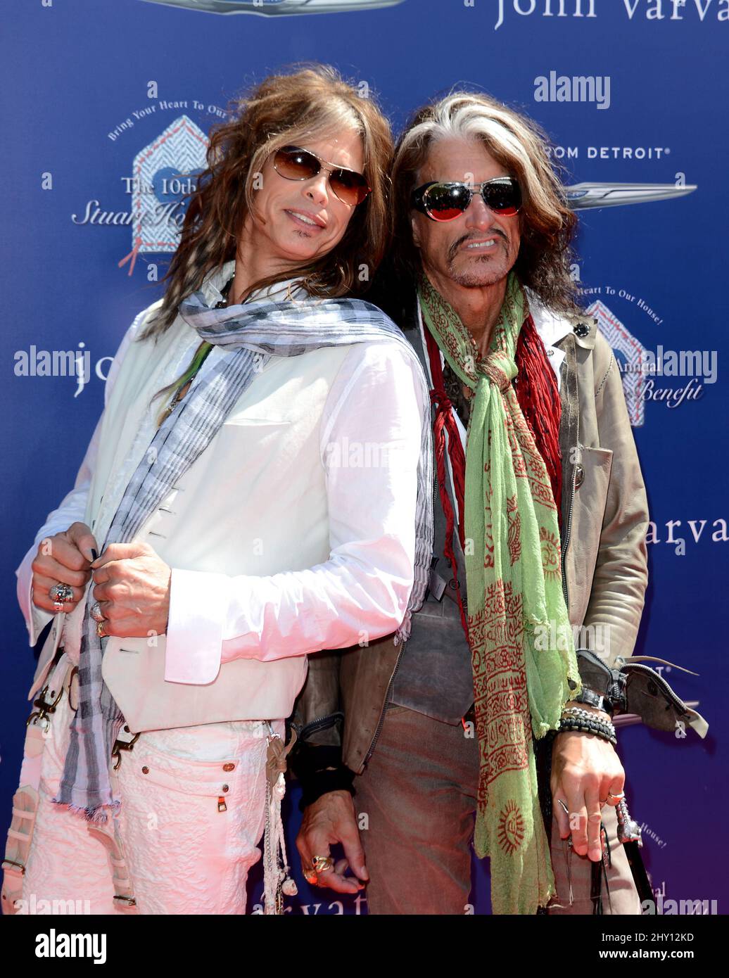 Steven Tyler and Joe Perry at the John Varvatos 10th Annual Stuart ...