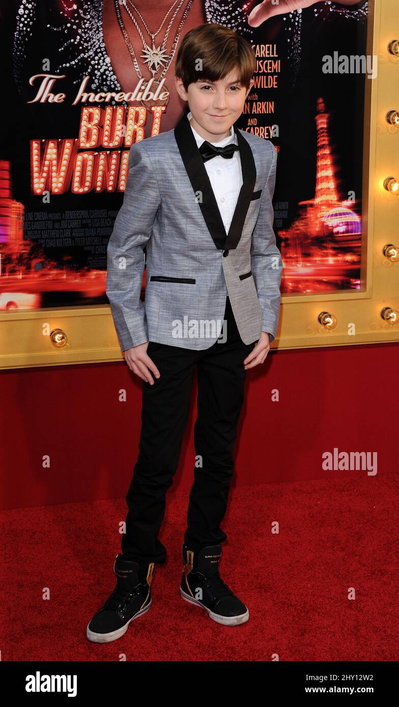 Mason Cook attending "The Incredible Burt Wonderstone" World Premiere ...
