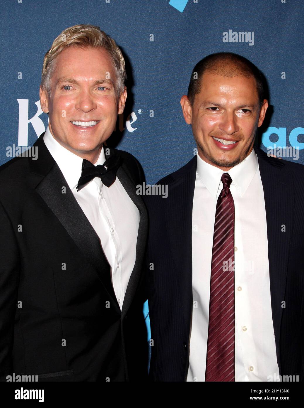 Sam Champion and Rubem Robierb attending the 24th GLAAD Media Awards at ...