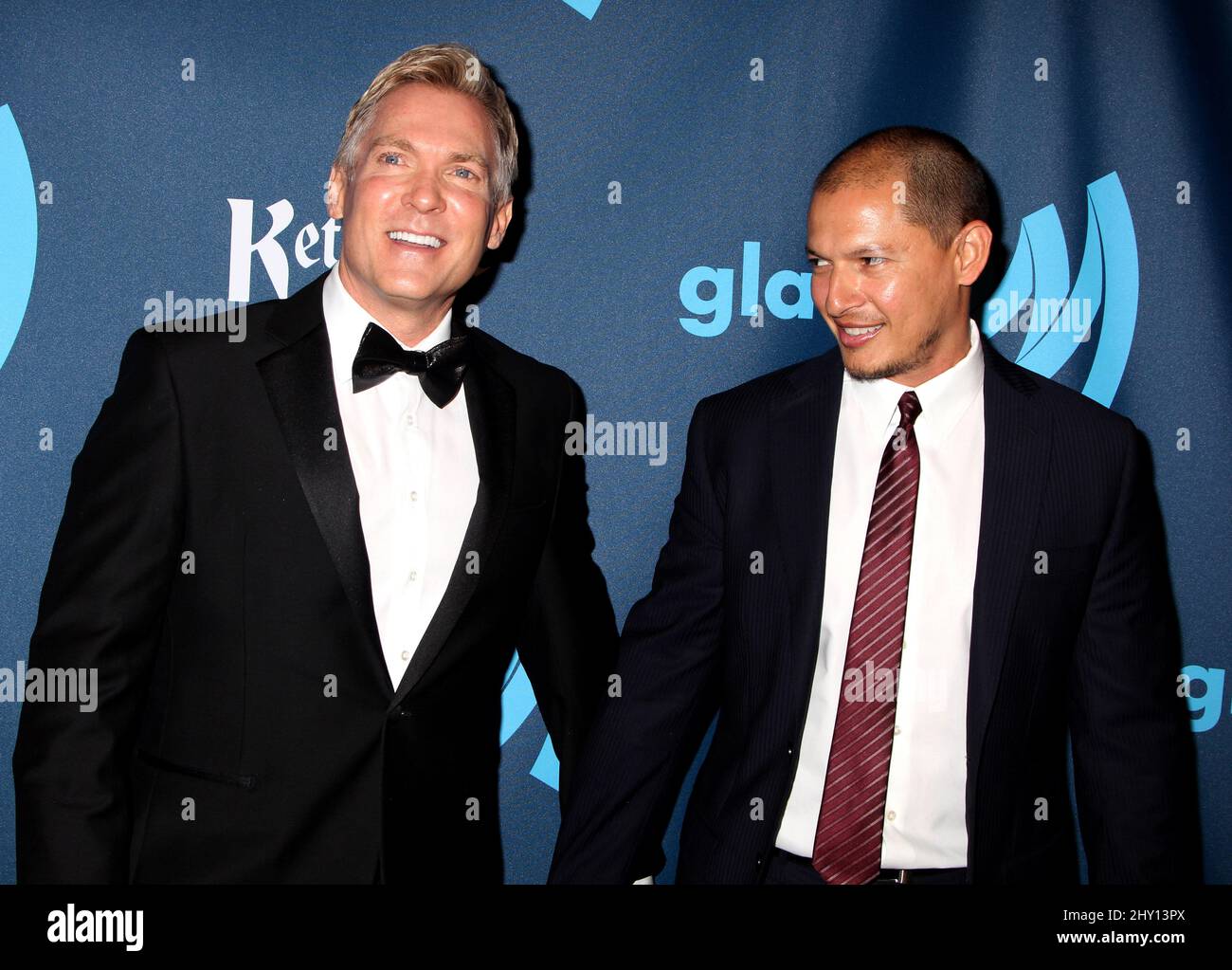 Sam Champion and Rubem Robierb attending the 24th GLAAD Media Awards at ...
