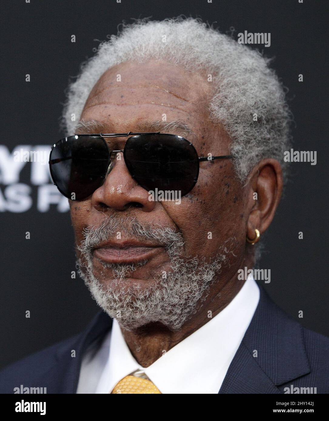 Morgan Freeman attending the premiere of "Olympus Has Fallen" in Los ...