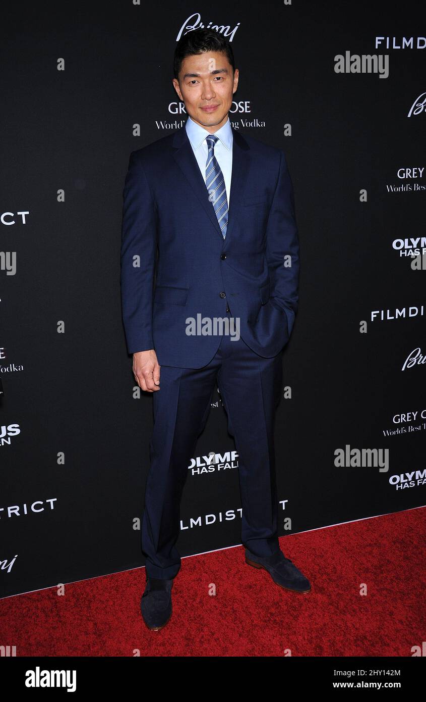 Rick Yune attending the premiere of "Olympus Has Fallen" in Los Angeles ...
