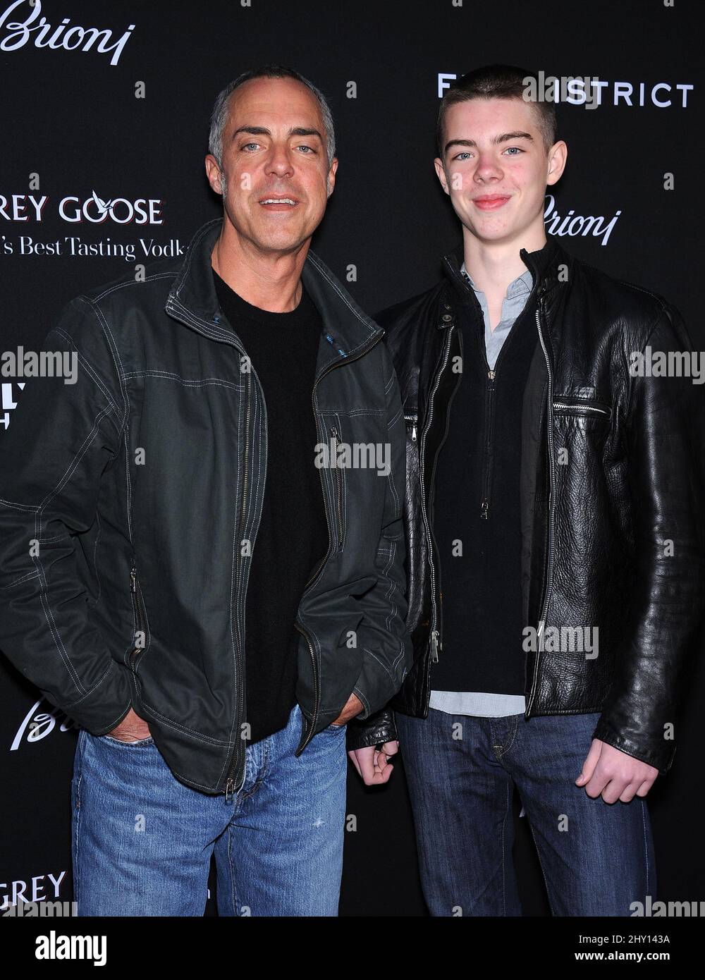 Titus Welliver & son Amen attending the premiere of "Olympus Has Fallen ...