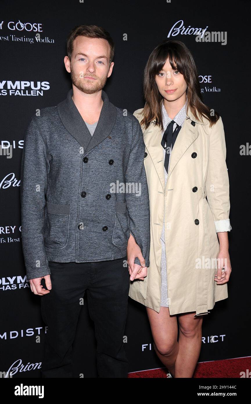 Chris Masterson & Date attending the premiere of "Olympus Has Fallen ...