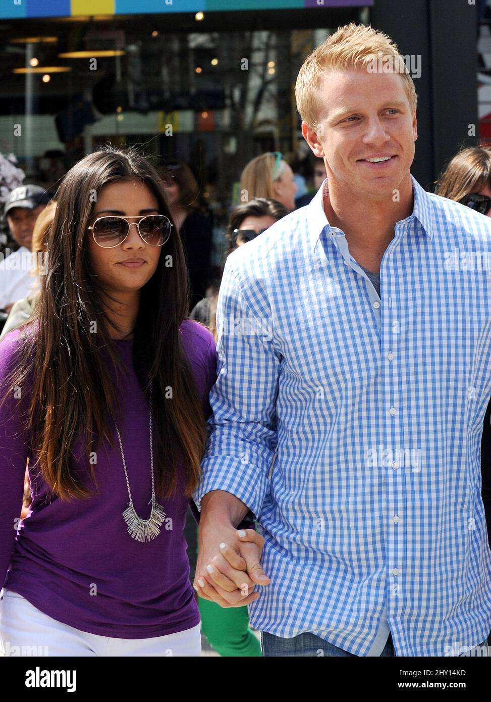 Sean Lowe and fiancee Catherine Giudici seen out and about on set of ...