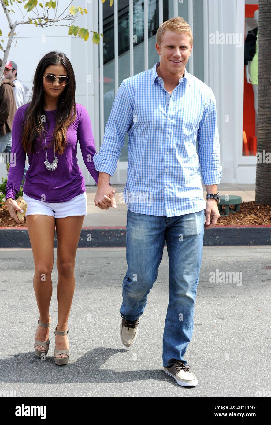 Sean Lowe and fiancee Catherine Giudici seen out and about on set of ...