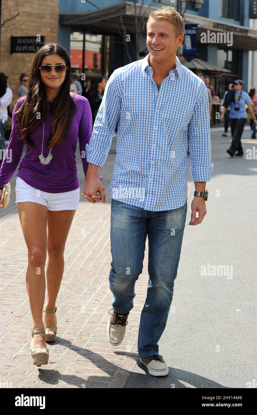 Sean Lowe and fiancee Catherine Giudici seen out and about on set of ...