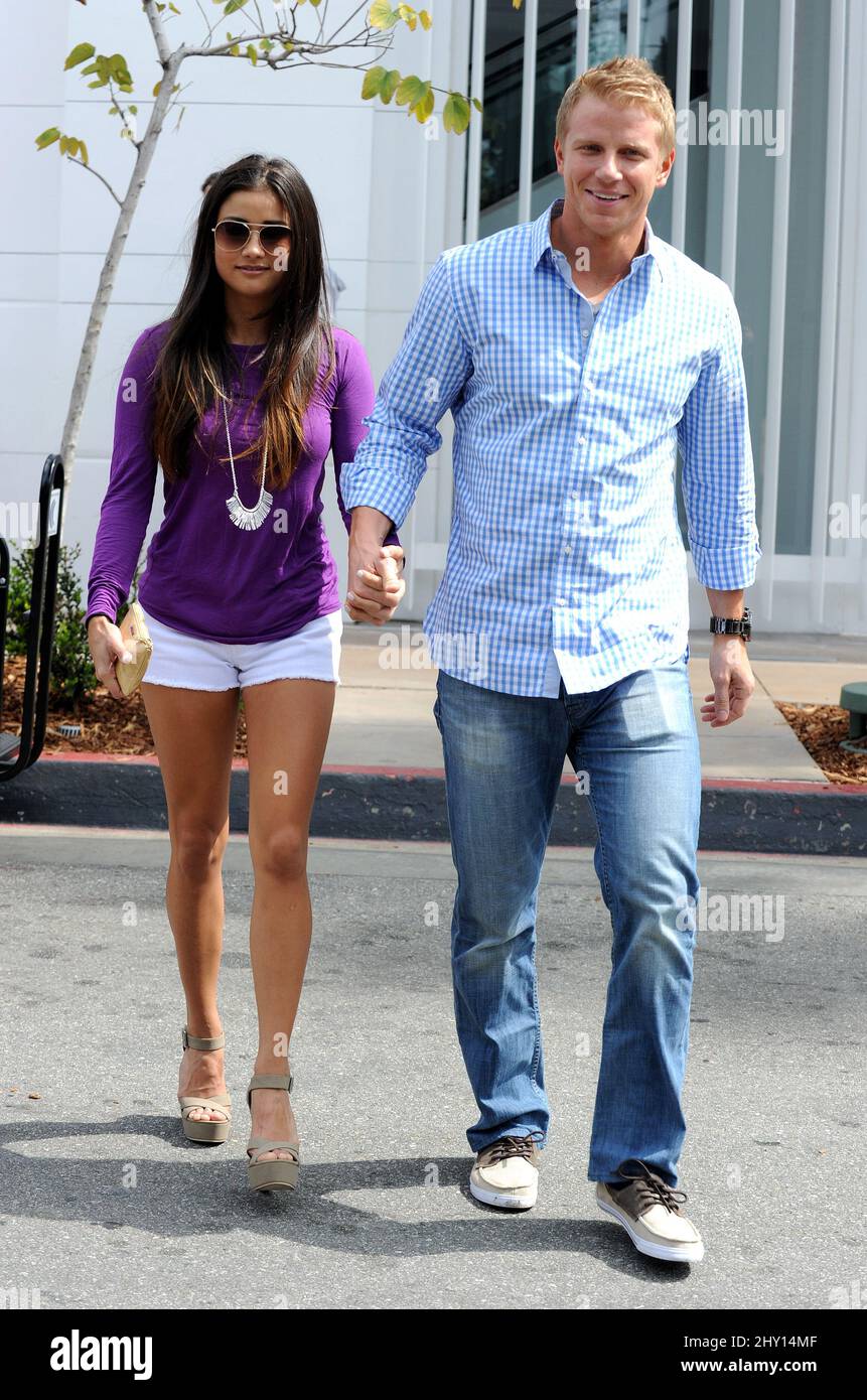Sean Lowe and fiancee Catherine Giudici seen out and about on set of ...