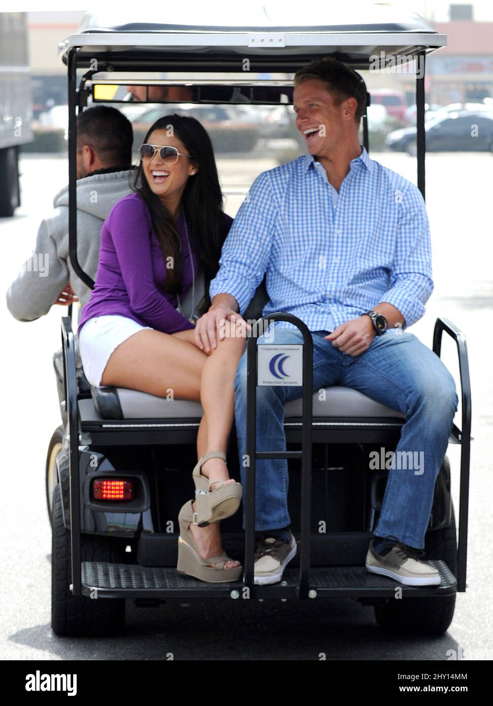 Sean Lowe and fiancee Catherine Giudici seen out and about on set of ...