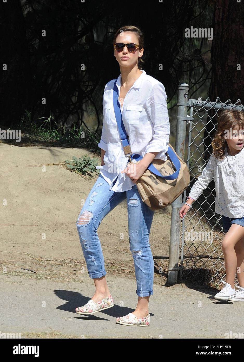 Jessica Alba attending a birthday party at Griffith Observatory in Los ...