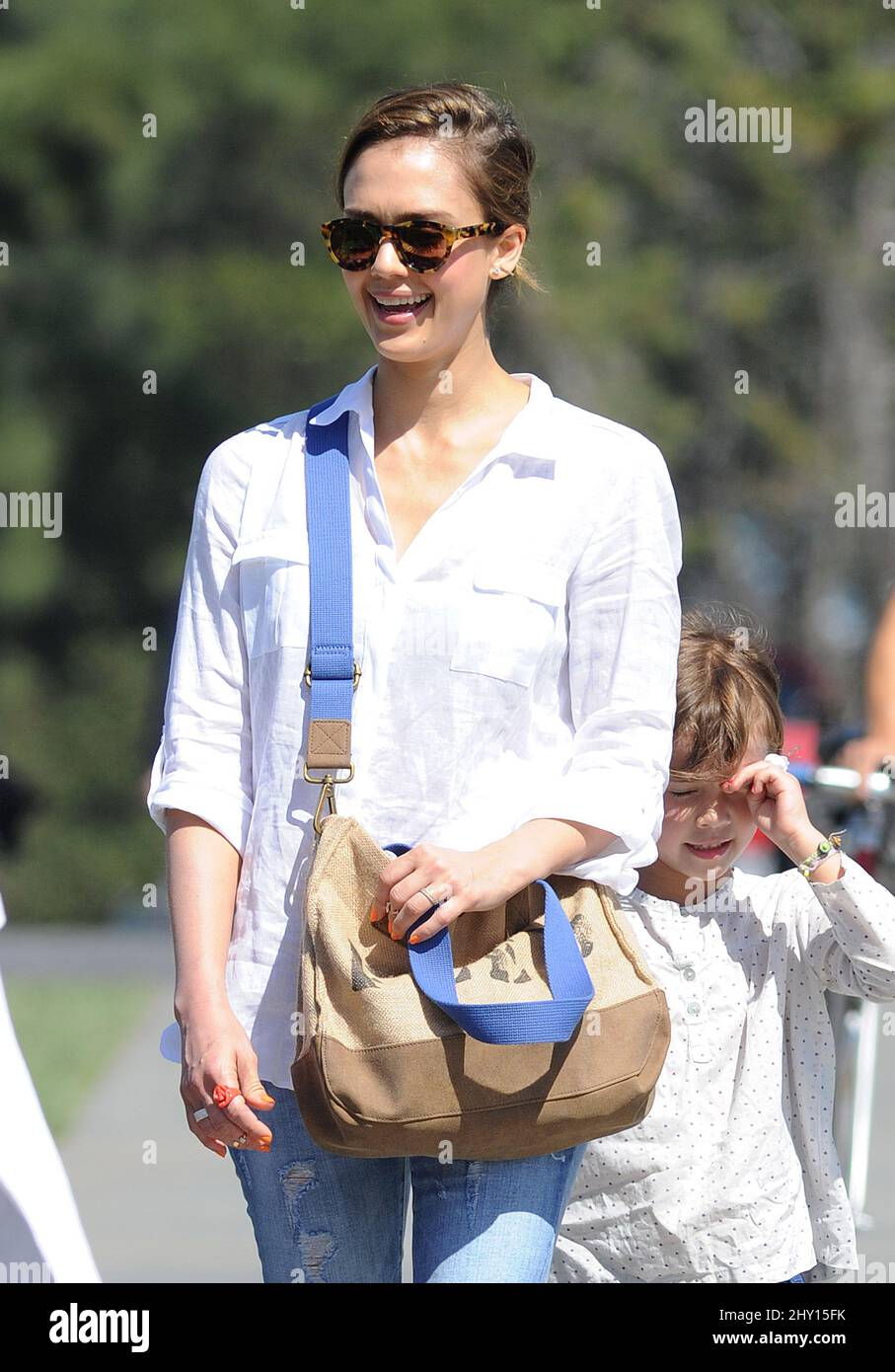 Jessica Alba attending a birthday party at Griffith Observatory in Los ...