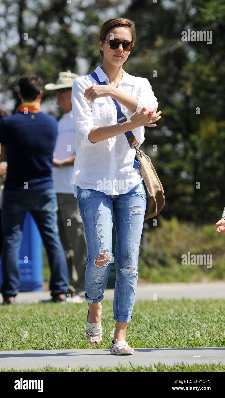 Jessica Alba attending a birthday party at Griffith Observatory in Los ...