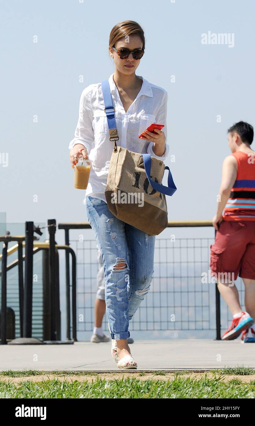 Jessica Alba attending a birthday party at Griffith Observatory in Los ...