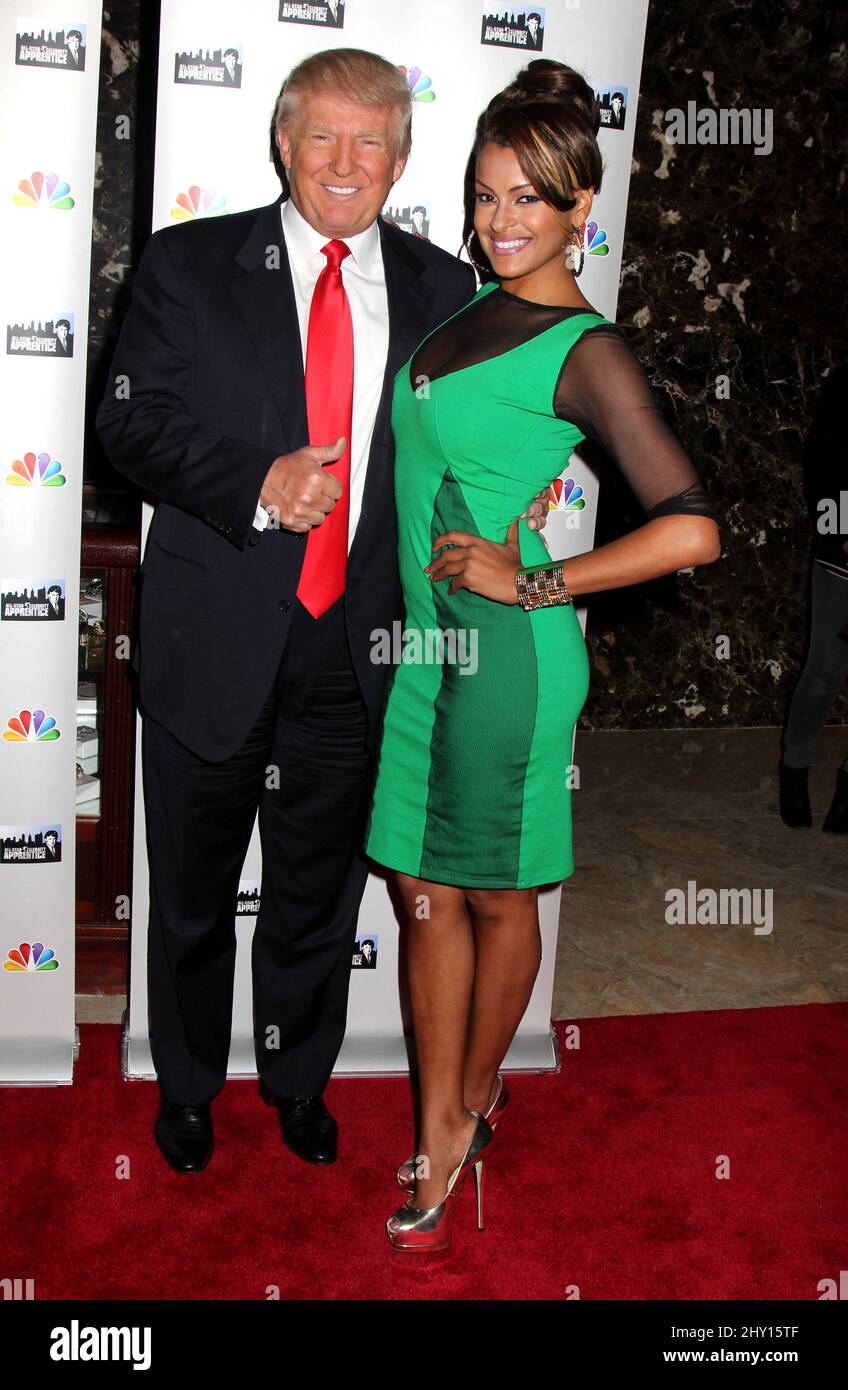 Donald Trump & Claudia Jordan attending the Celebrity Apprentice/Trump ...