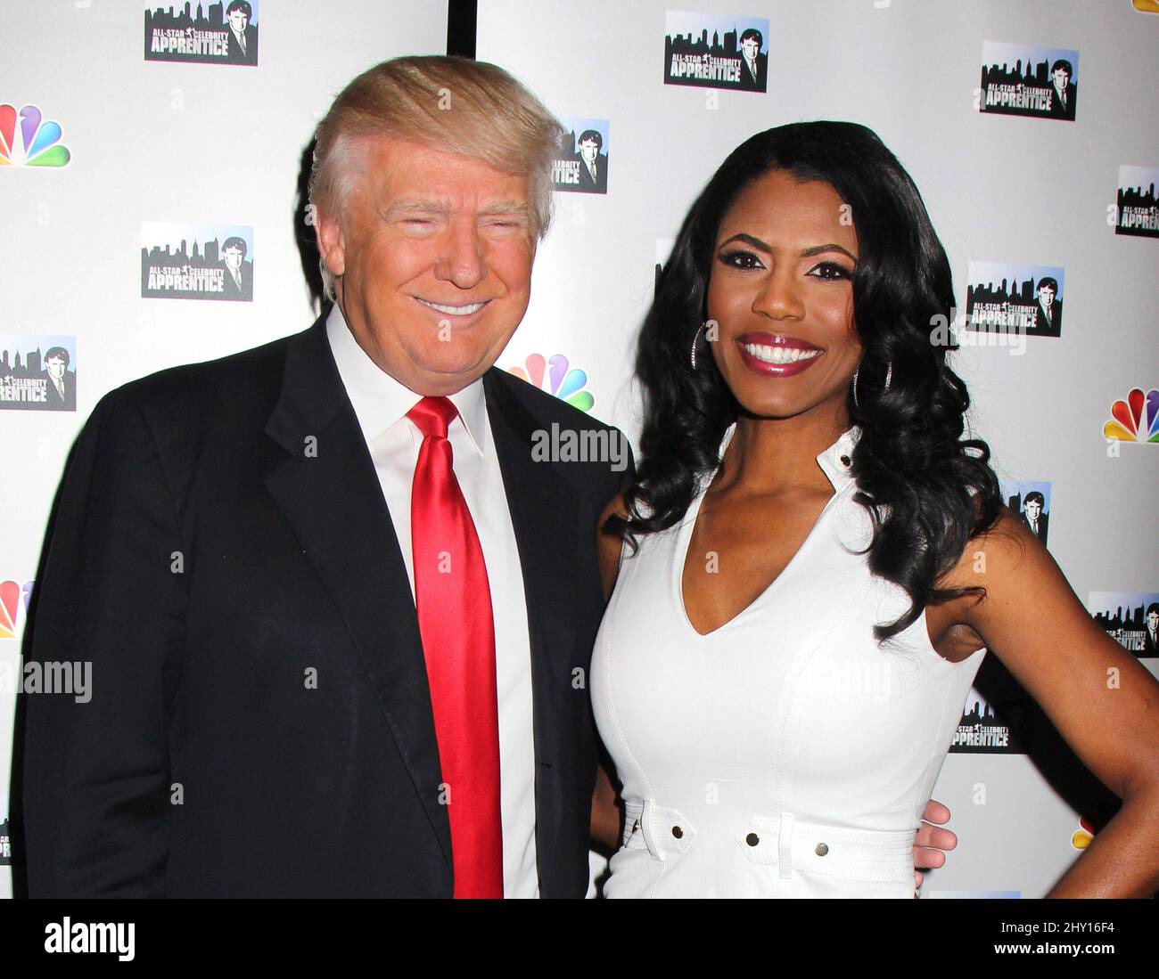 Donald Trump and Omarosa Manigault attending a photocall for Celebrity ...