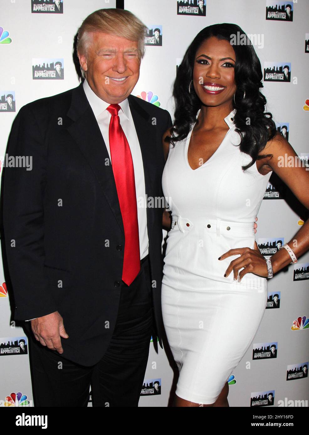 Donald Trump and Omarosa Manigault attending a photocall for Celebrity ...