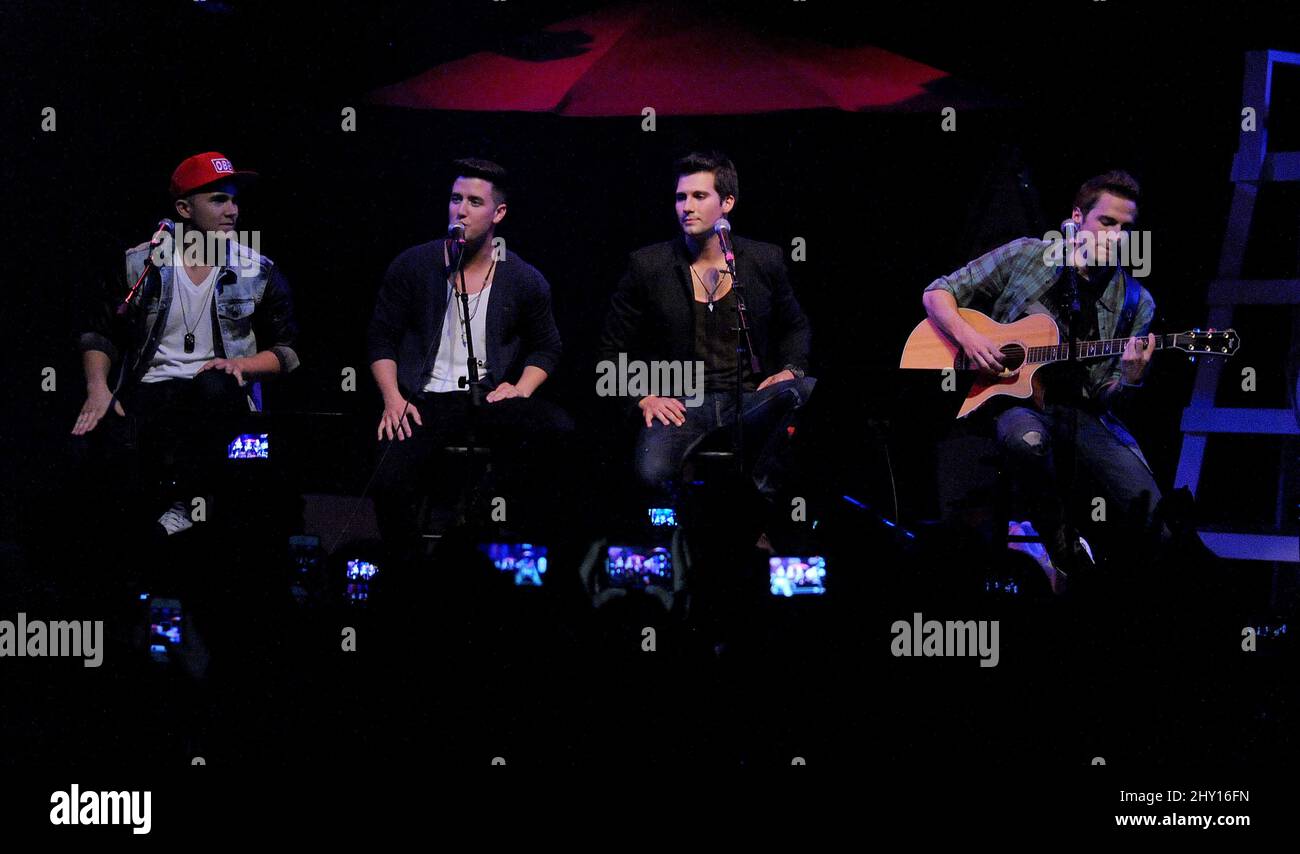 Big Time Rush attending a photocall for the announcement of Big Time ...