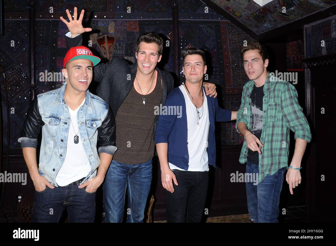 Big Time Rush attending a photocall for the announcement of Big Time ...