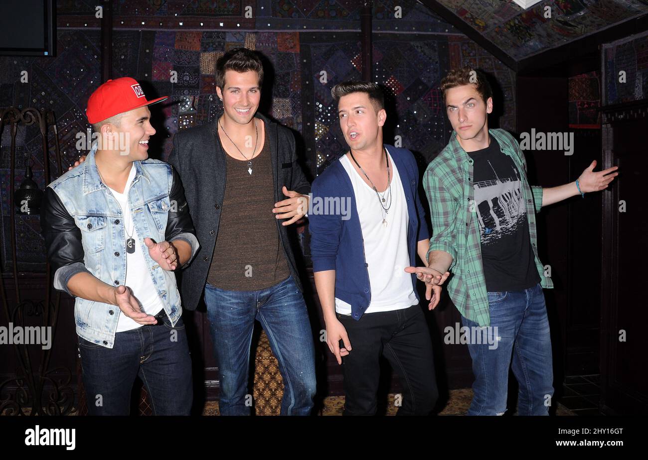 Big Time Rush attending a photocall for the announcement of Big Time ...