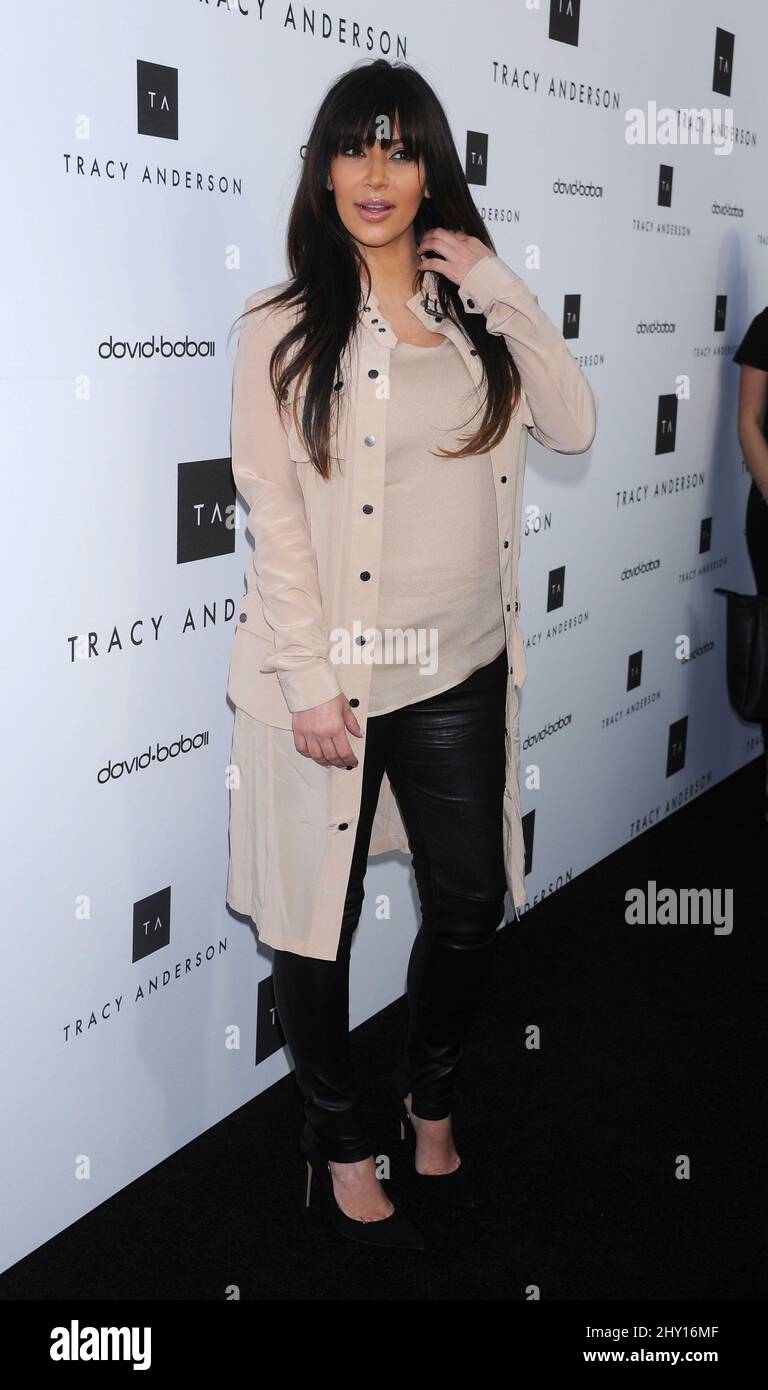Kim Kardashian attends the opening of the Tracy Anderson Flagship ...
