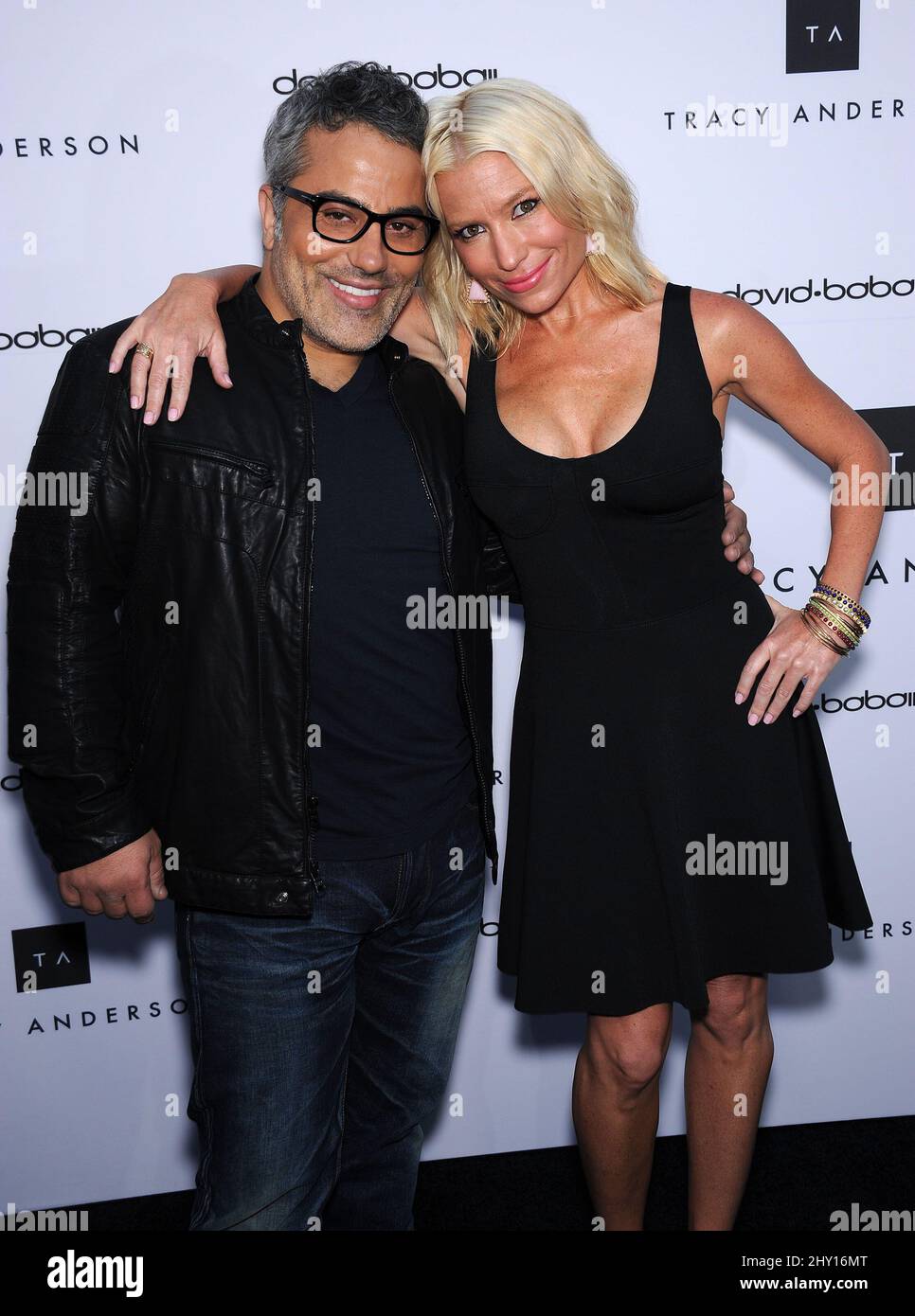 David Babaii & Tracy Anderson attends the opening of the Tracy Anderson ...