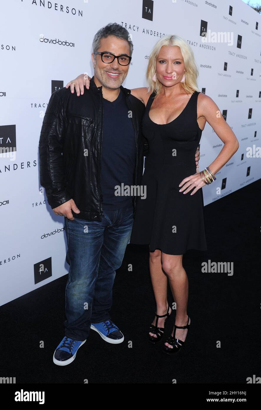 David Babaii and Tracy Anderson attends the opening of the Tracy ...