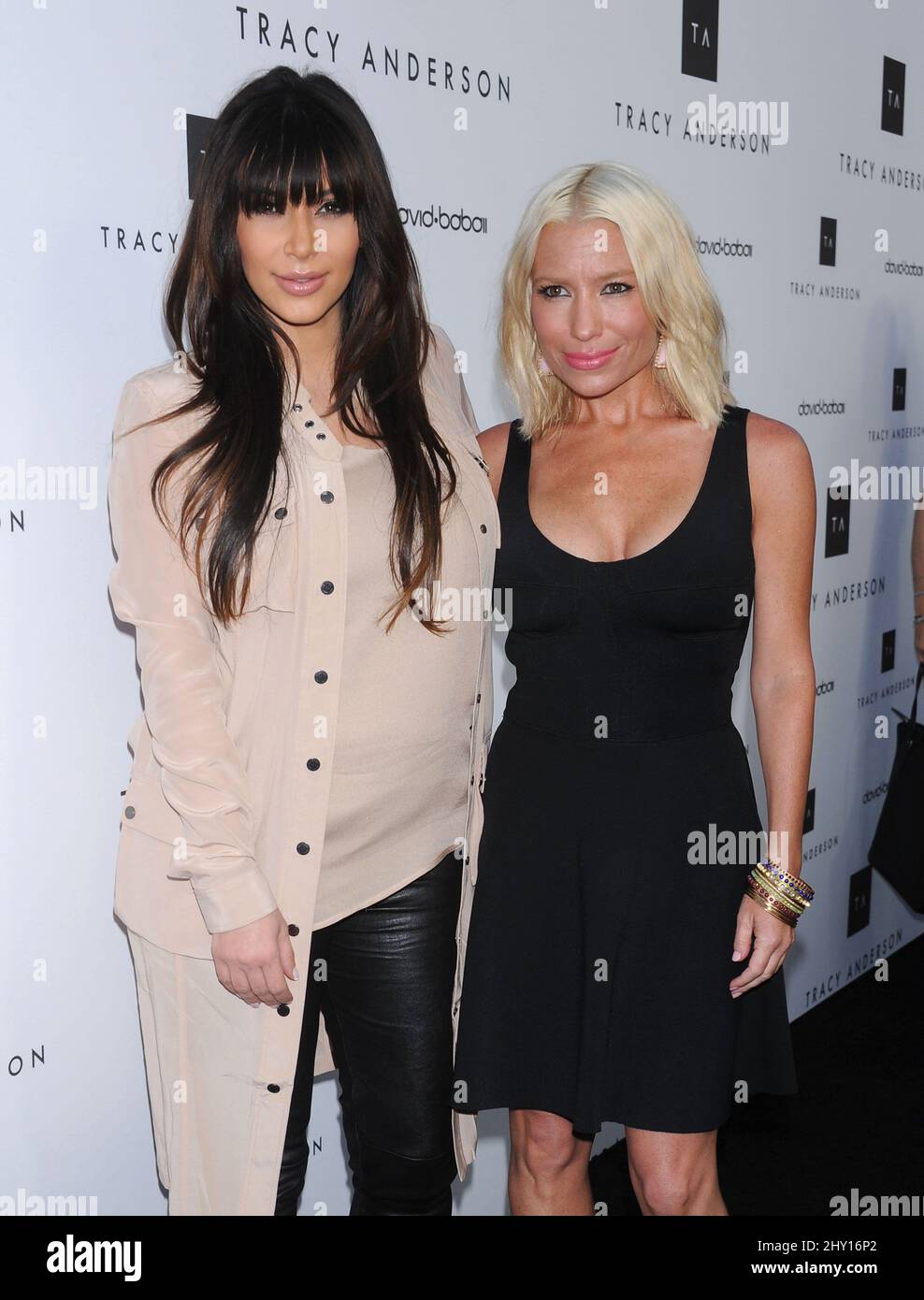 Kim Kardashian, Tracy Anderson attends the opening of the Tracy ...