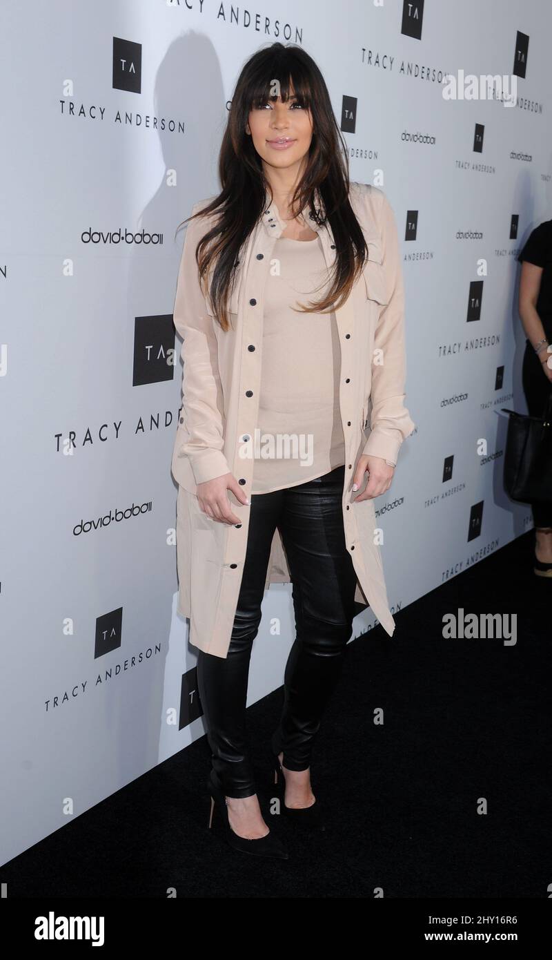 Kim Kardashian attends the opening of the Tracy Anderson Flagship ...