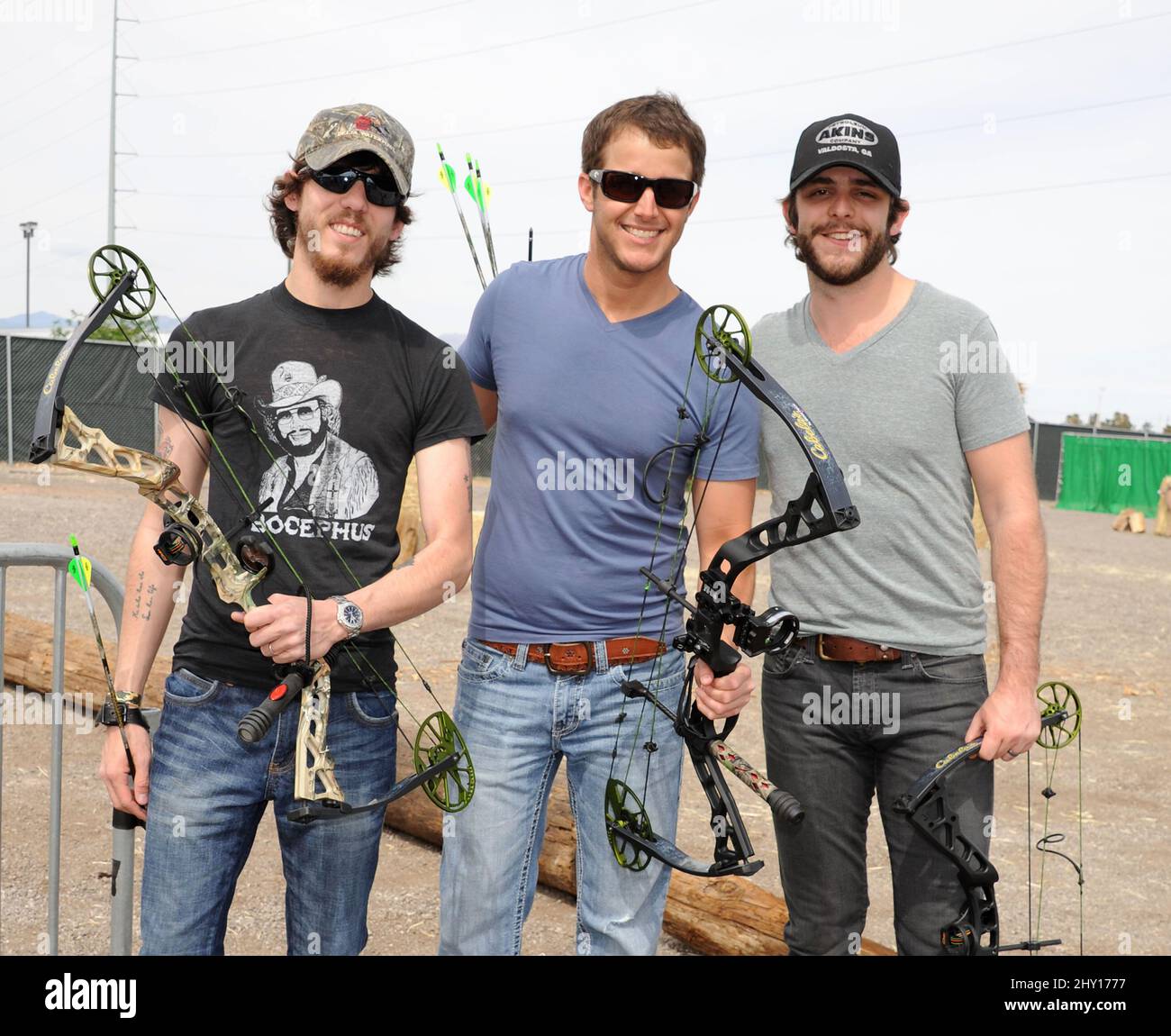 Chris Janson, Easton Corbin and Thomas Rhett attending ACM & Cabela's ...