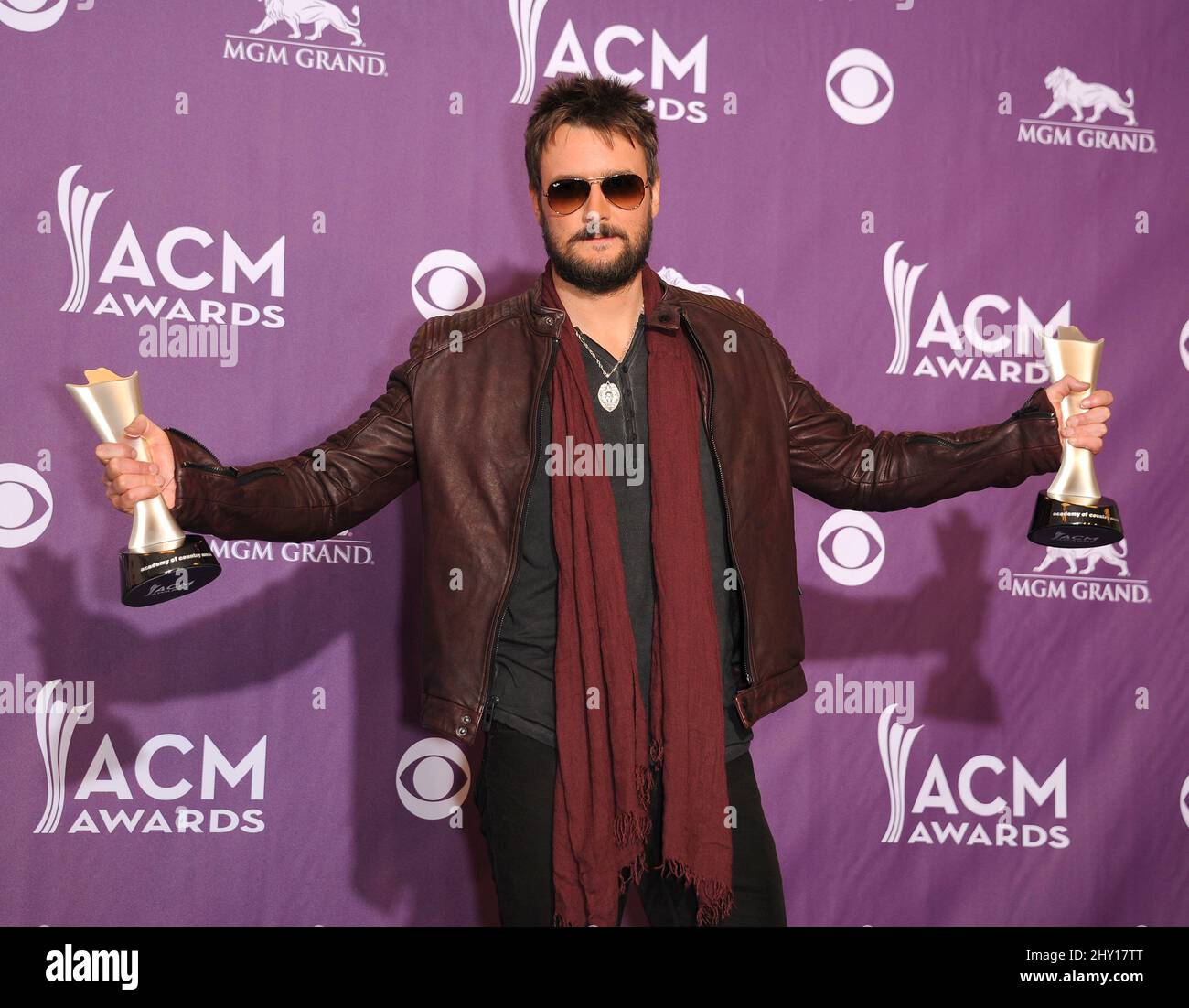Eric Church in the press room at The 48th Annual Academy of Country ...