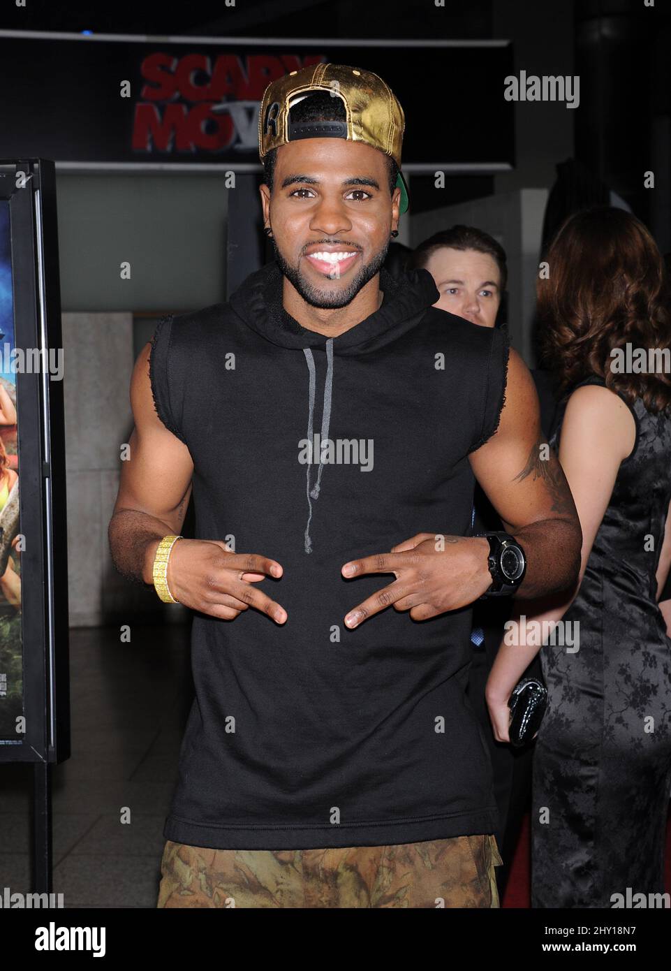 Jason Derulo attends the premiere of Scary Movie V shown at the ...