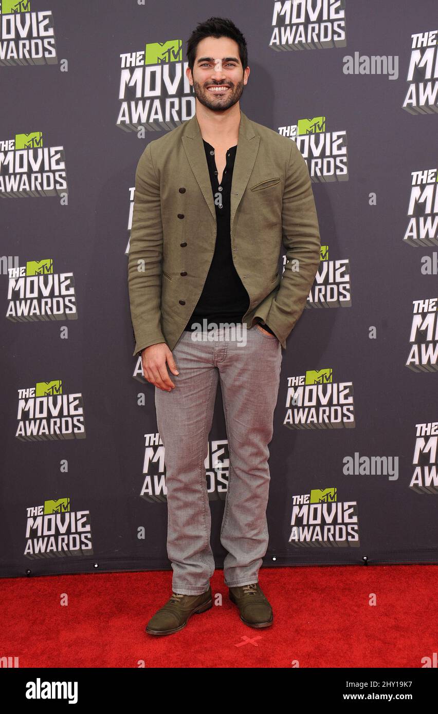 Tyler Hoechlin arrives at the 2013 MTV Movie Awards at Sony Pictures ...
