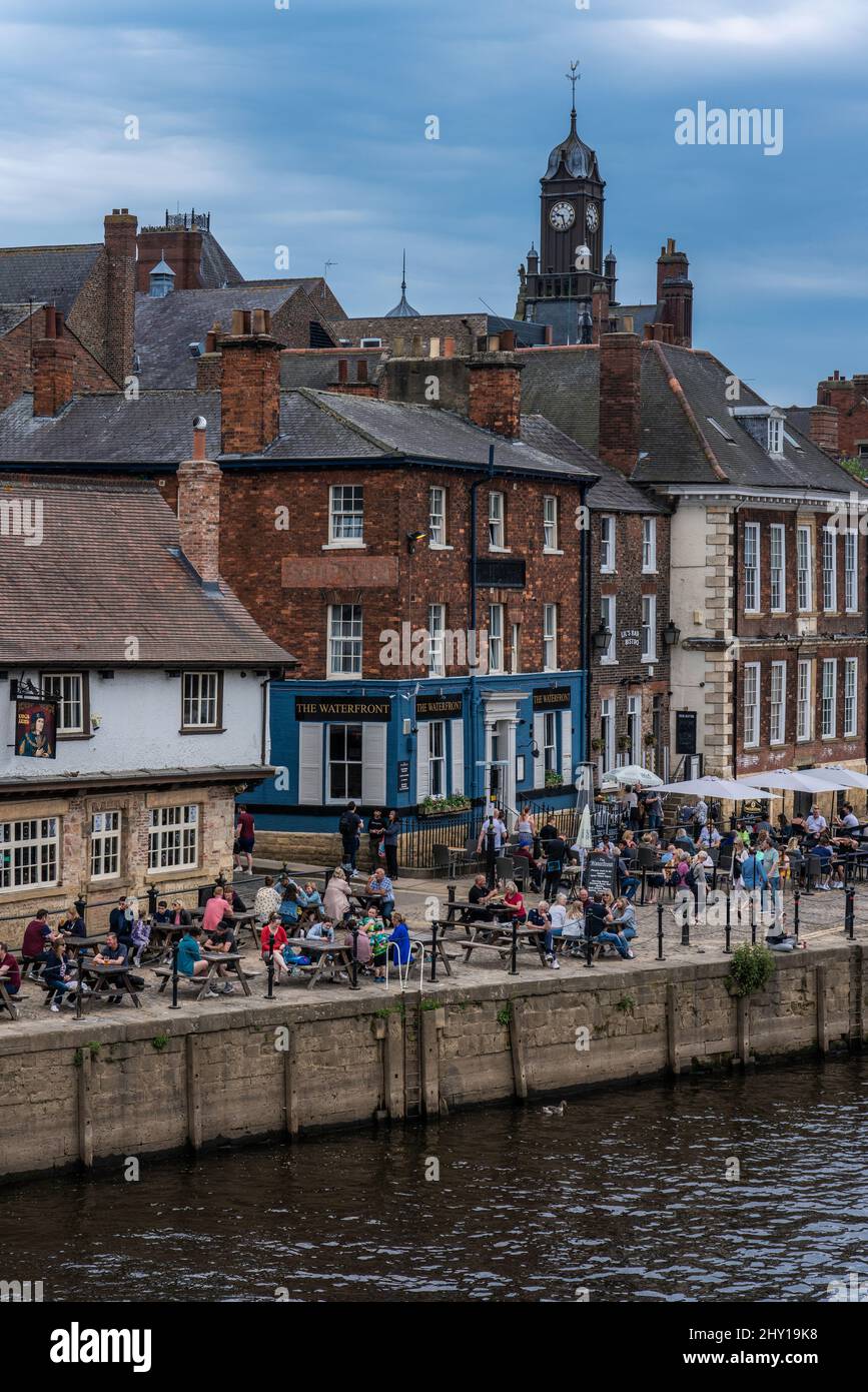 Riverside historic city buildings in York, England Stock Photo - Alamy