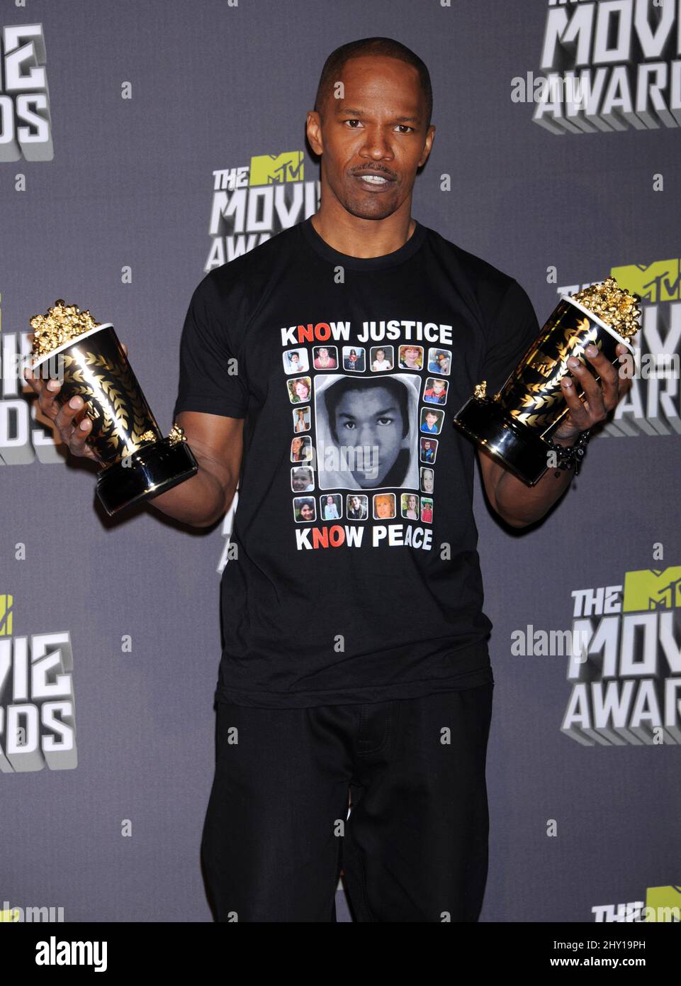 Jamie Foxx, winner of the MTV Generation Award and Best Fight for ...