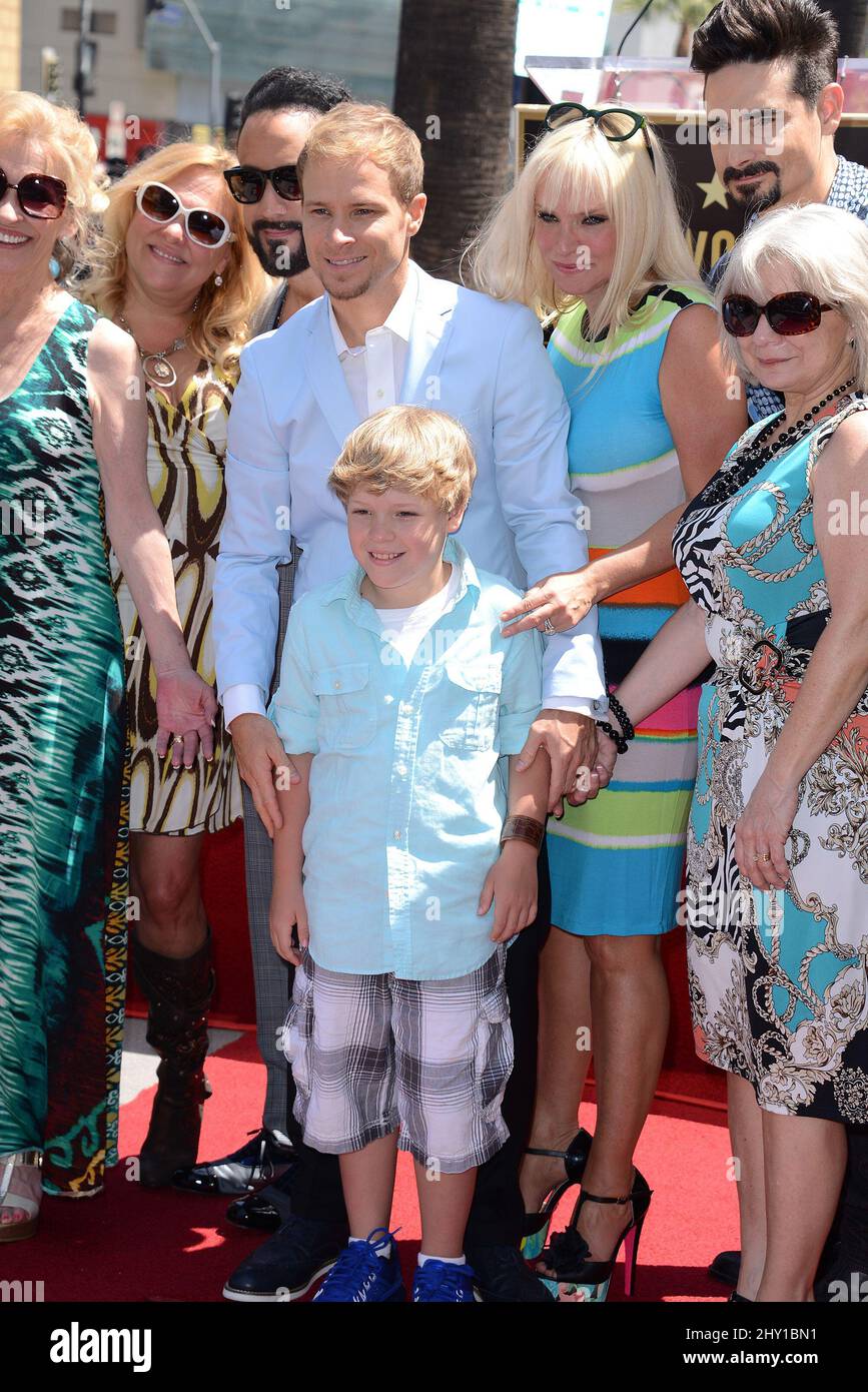 Brian Littrell and family during the Backstreet Boys Hollywood Walk Of ...