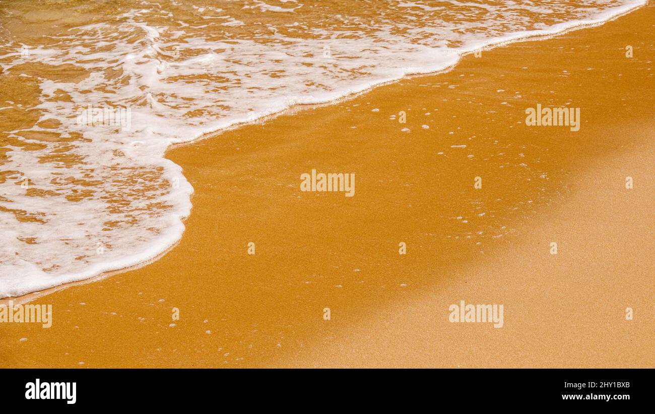 sandy beach shore line texture background Stock Photo - Alamy