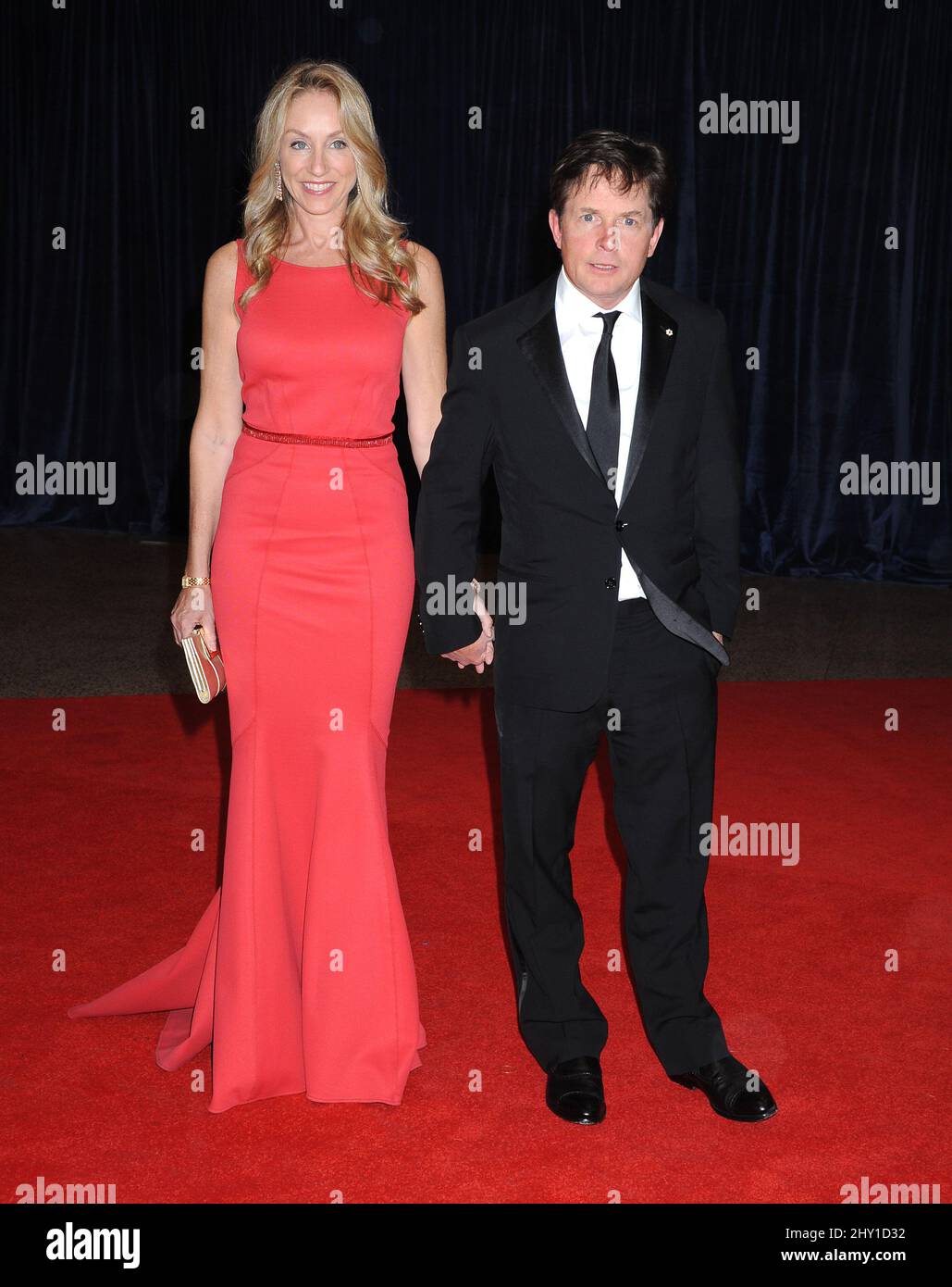 Tracy Pollan and Michael J. Fox attending the White House ...