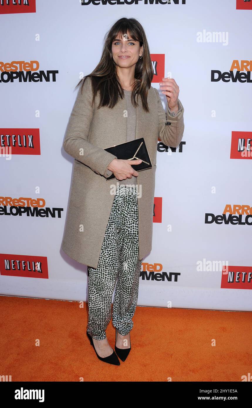 Amanda Peet attending the season 4 premiere of "Arrested Development ...