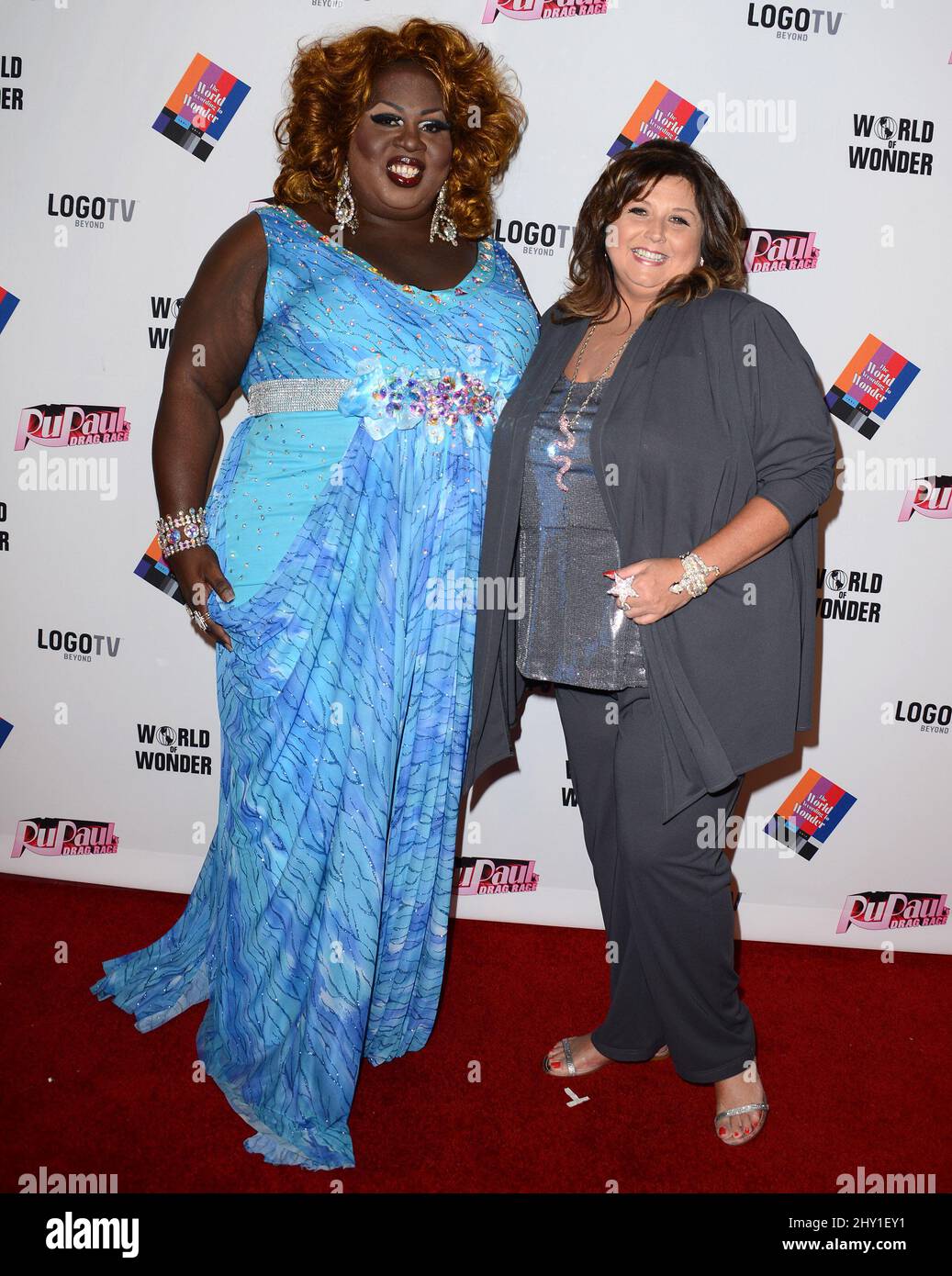 Latrice Royale, Abby Lee Miller attending a photocall for "RuPaul's Drag Race" Season 5 finale ...