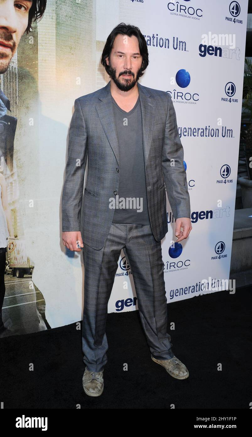 Keanu Reeves attending the premiere of "Generation UM" in Los Angeles ...