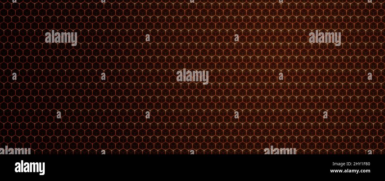 Illustration of a black red honeycomb with an abstract pattern Stock ...