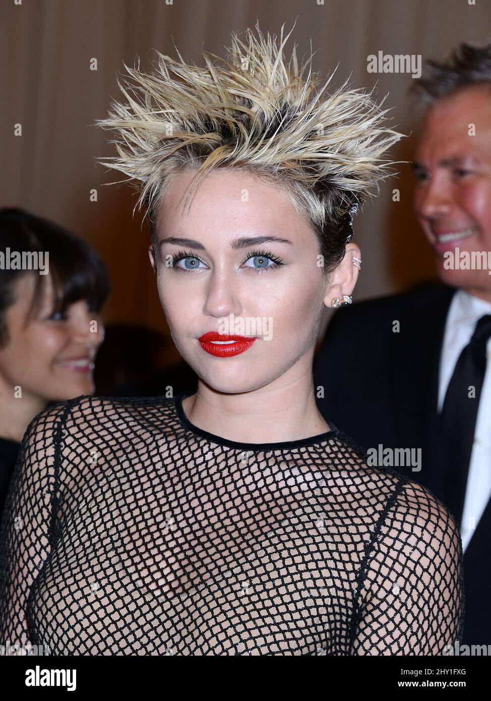 Miley Cyrus attending the MET Gala 2013: "PUNK: Chaos To Couture" held ...