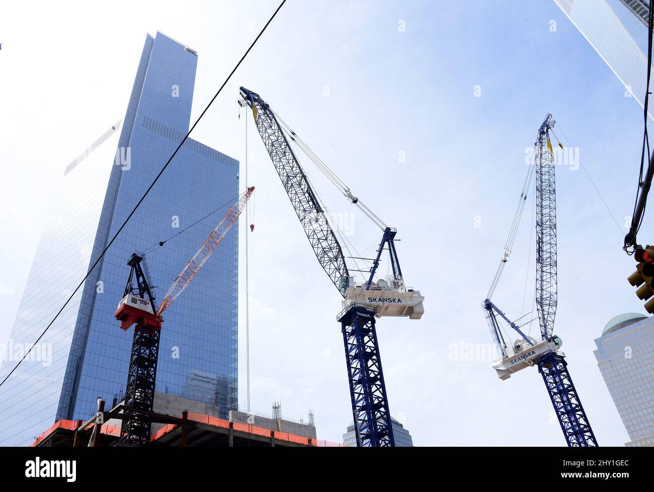 The New One World Trade Center under construction in New York City ...