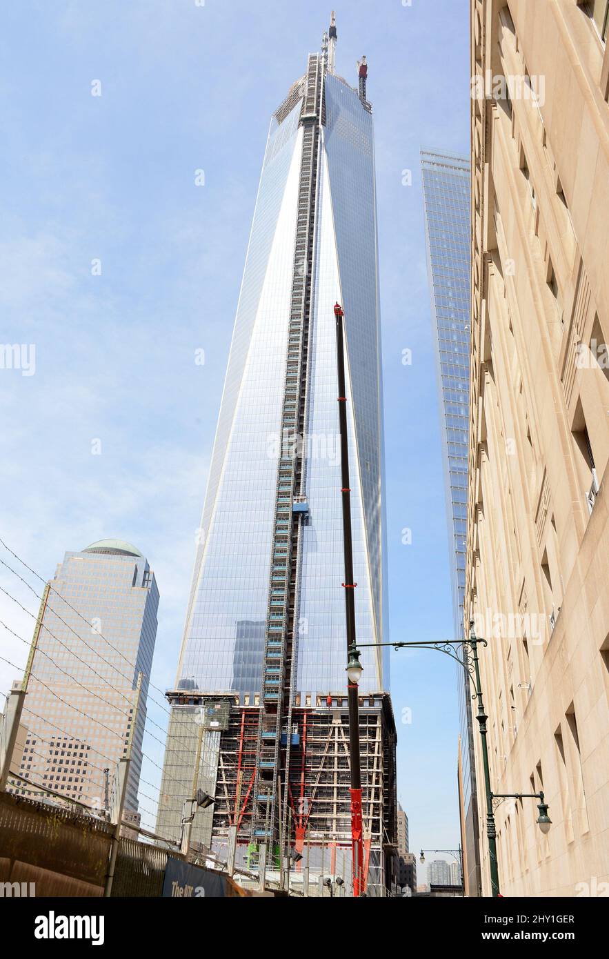 The new one world trade center under construction hi-res stock ...