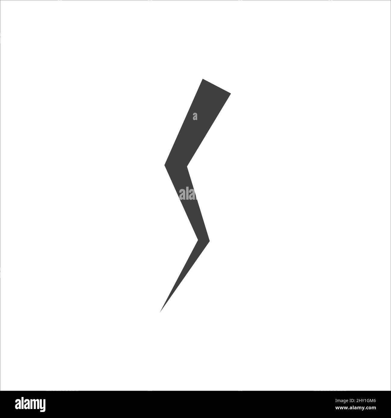 Thunder Crack vector icon symbol. Flat pictogram designed with white ...
