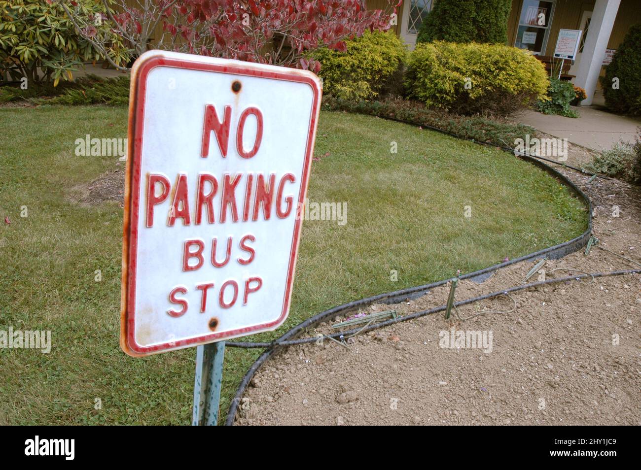 No Parking Bus Stop sign Stock Photo - Alamy