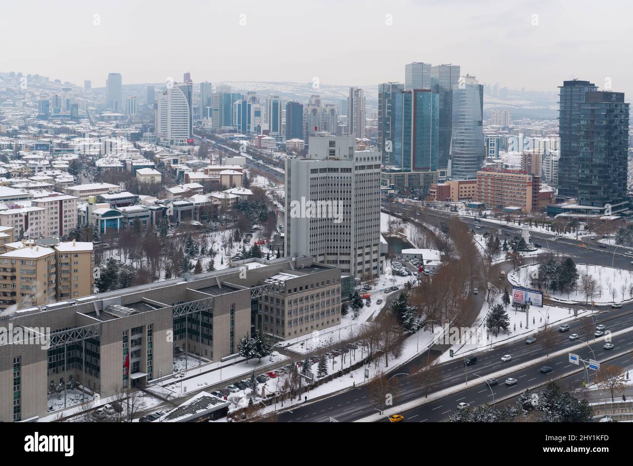Ankara, Turkey-Janury 25 2022: Panoramic Ankara view with the ...