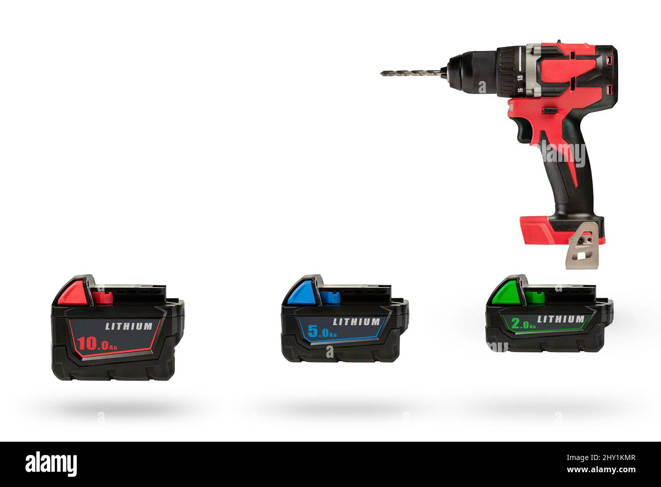 Batteries for cordless tools, a large set of tools from different ...