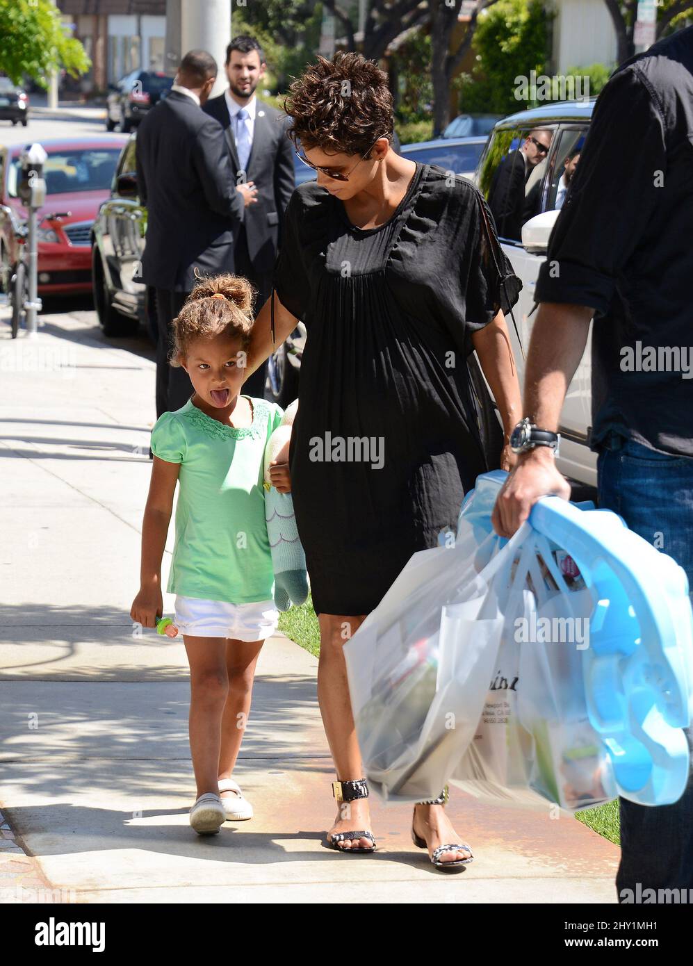 Halle Berry and daughter Nahla are seen leaving Bel Bambini in Los ...